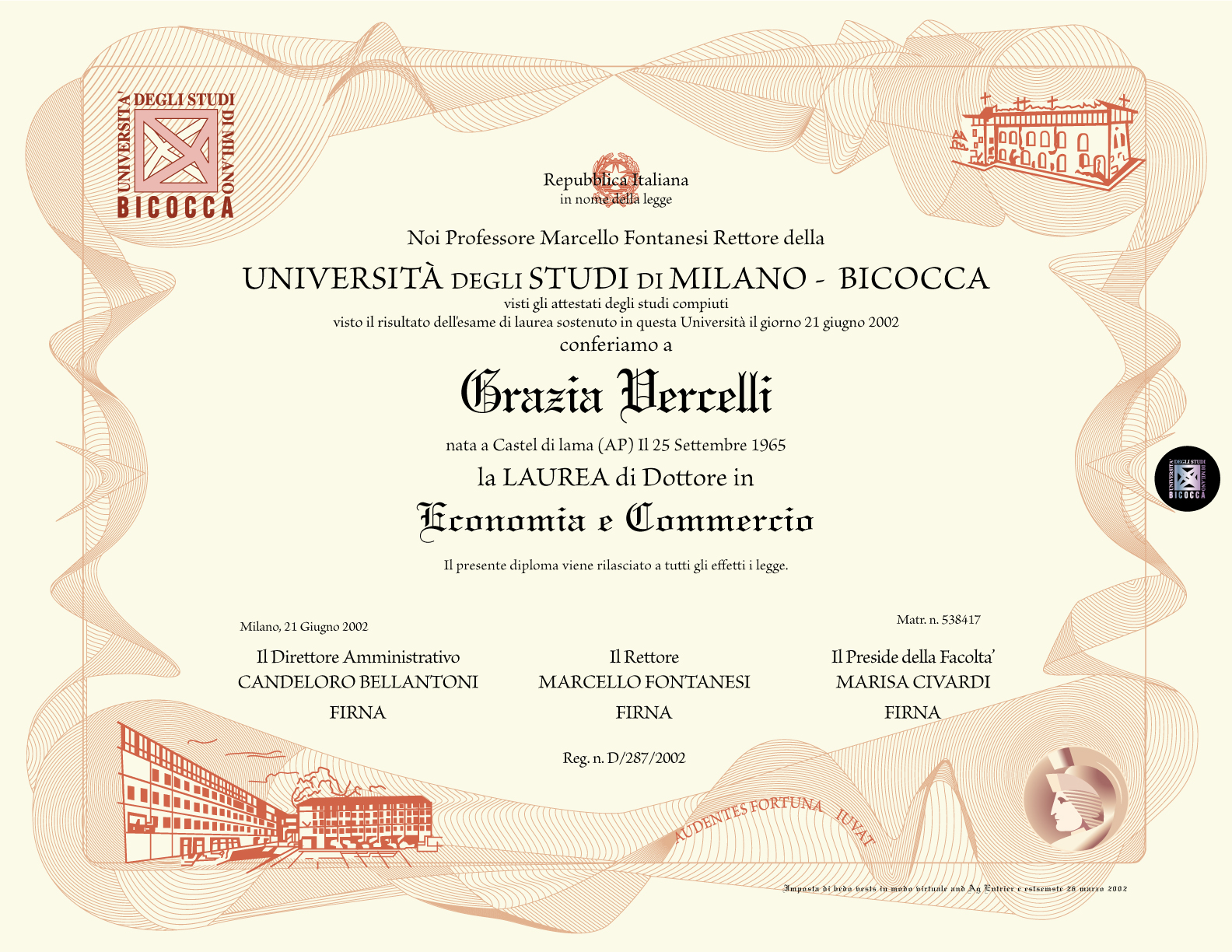 All Fake Diploma Samples in Italy