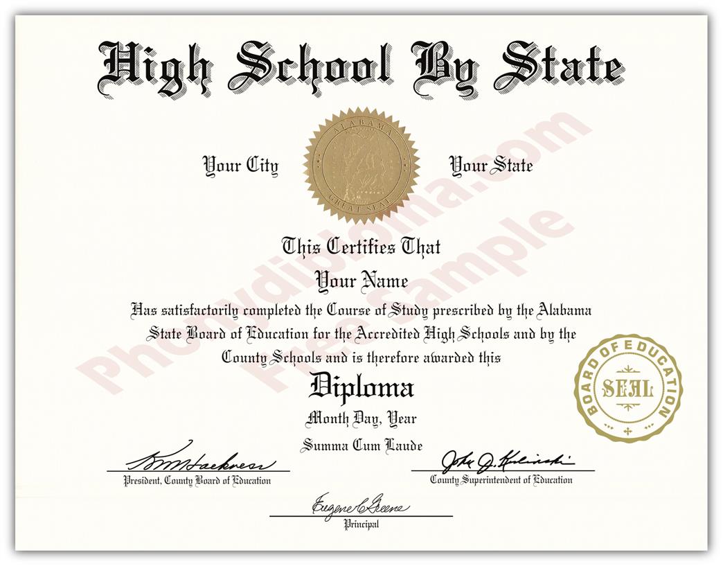Fake USA High School Diplomas By State PhonyDiploma