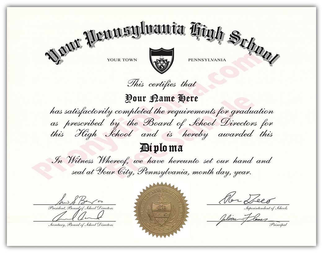 Fake High School Secondary Diplomas PhonyDiploma
