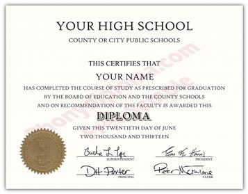 High School Replacement & Novelty Fake Diplomas and Transcripts ...