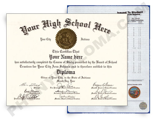New Designs Fake High School Diploma and Transcripts