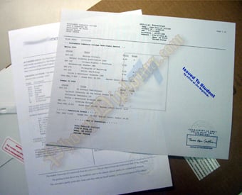 Phony Diploma - Fake Transcript Samples